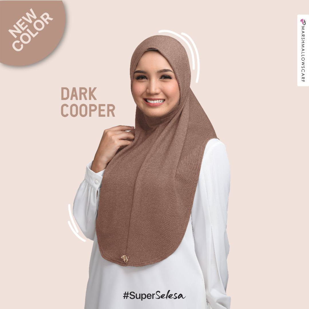 MarshmallowScarf Maryam Plain Normal Cut Express Hijab; Double stitches ...