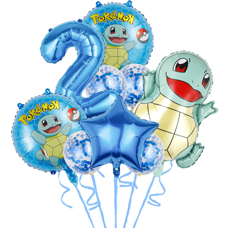 [SG] 10pcs Set Pokemon Number Foil Balloon Birthday Party 32 inch ...