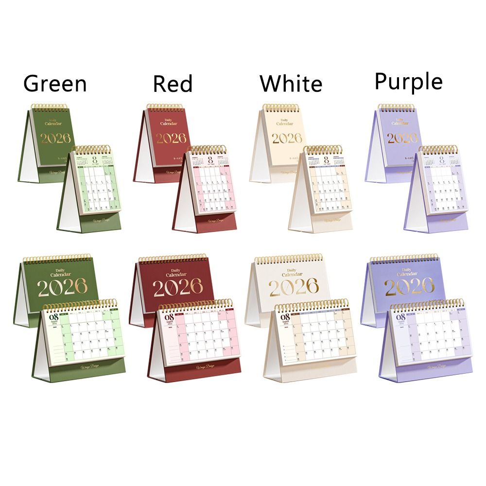 Simple Style 2026 Desktop Paper Calendar Multi-function Home Decor ...