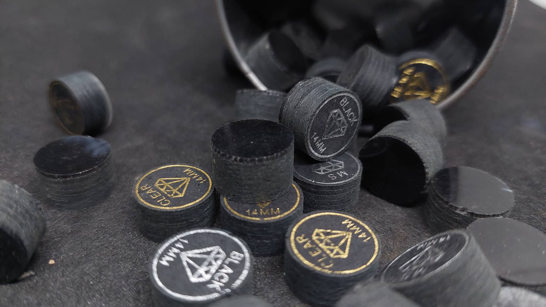 1pc DIAMOND CLEAR AND LAMINATED CUE TIP BLACK / PANDULO NG TAKO ...