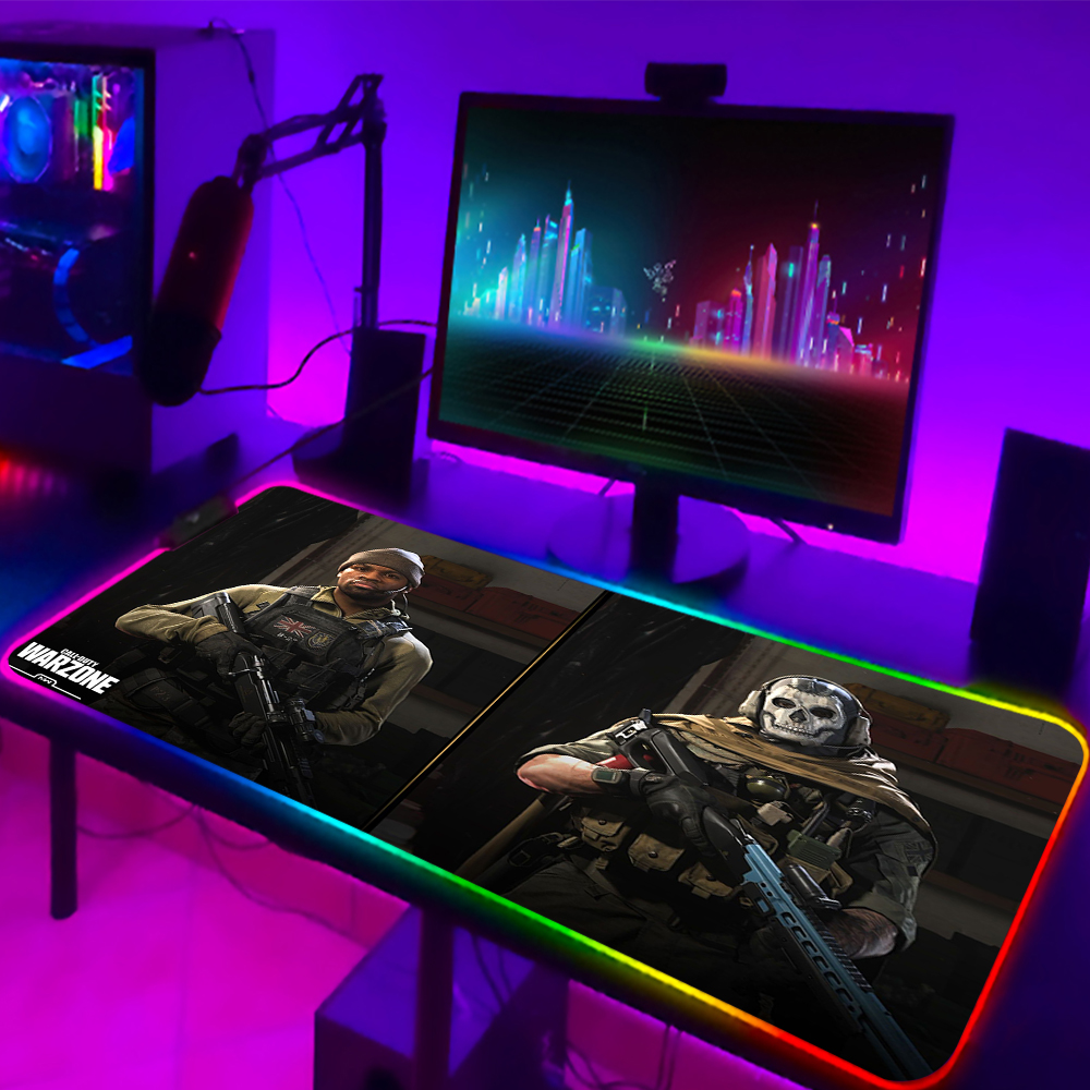 【New Arrivals】RGB LED Call Of Duty Warzone Mouse Pad Gaming Accessories ...