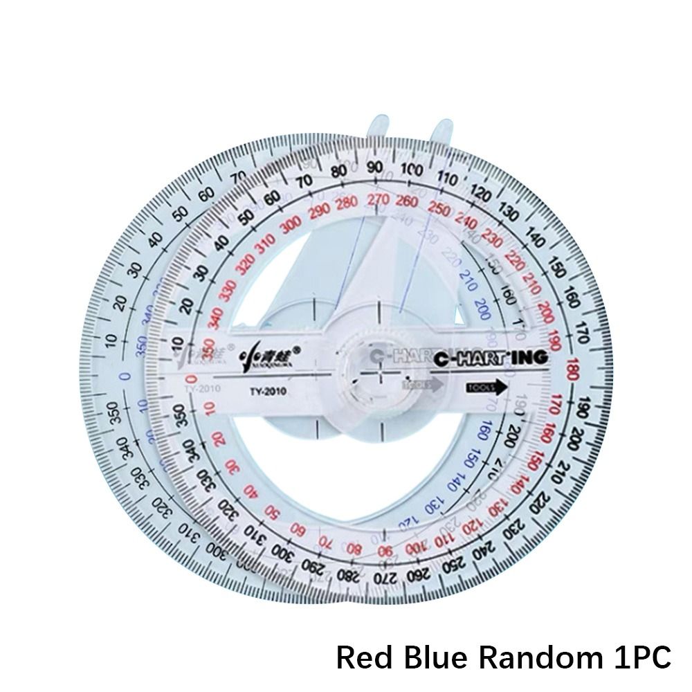 CBT Triangle/Half Round 180/360 Degree Protractor Transparent Plastic ...