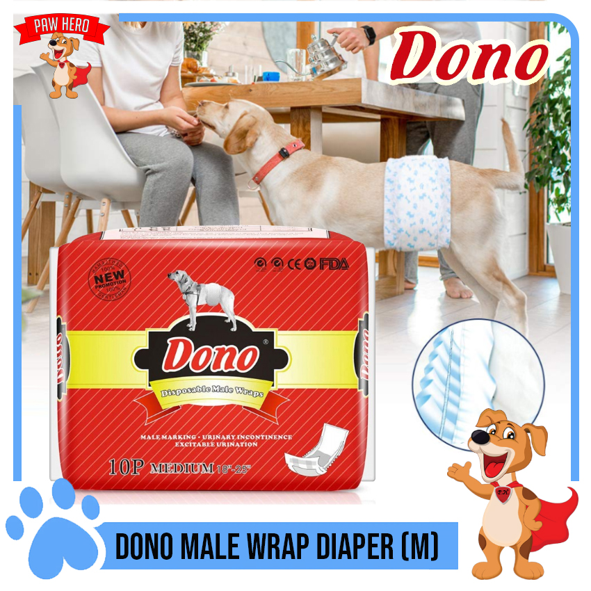 PAW HERO Dono Male Disposable Diapers Male Wraps | Lazada PH