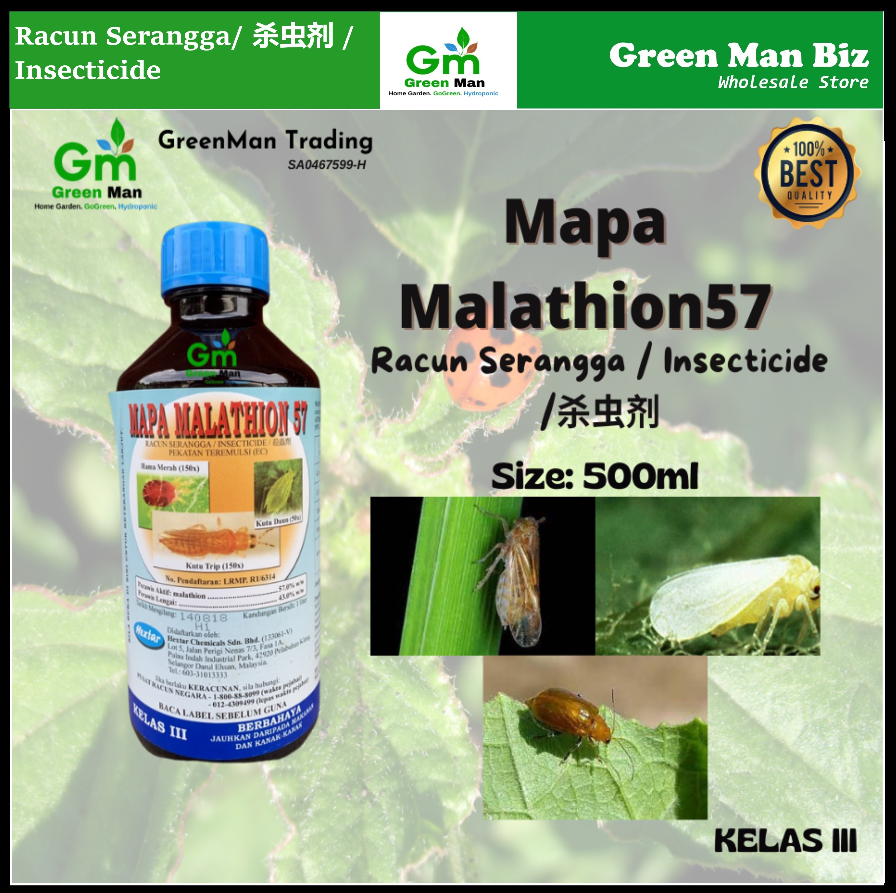 500ml Mapa Malathion 57-Insecticide/ Racun Serangan- 杀虫剂 | Lazada