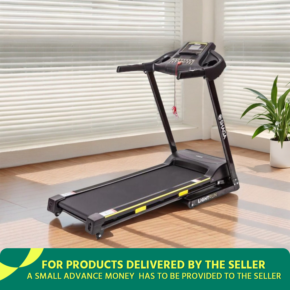 Shaga Lightrun Motorized Treadmill - 1.5HP - Black | Daraz.com.bd