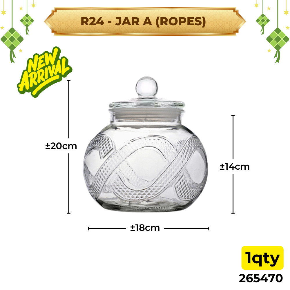 SUPERSAVE Balang Kuih Raya Balang Kaca Raya 2024 Glass Jar Bekas Biskut ...