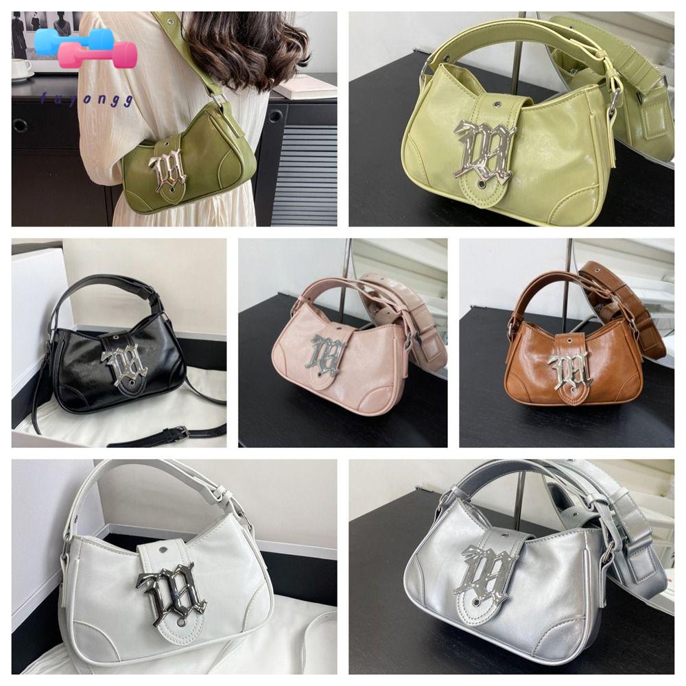 FUYONG ตัวอักษรสำหรับเด็ก ถุงใต้วงแขนครึ่งดวงจันทร์ หนังพียู สไตล์อิน ...