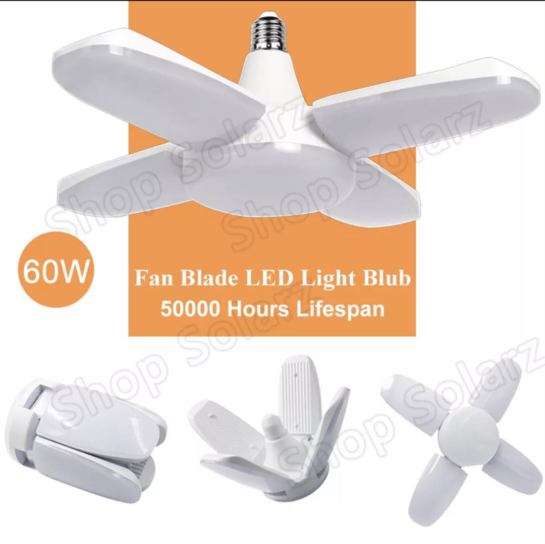 หลอดไฟ LED ทรงใบพัด พับได้ Fan Blade LED Bulb 45W/60W รุ่น Fan Blade ...