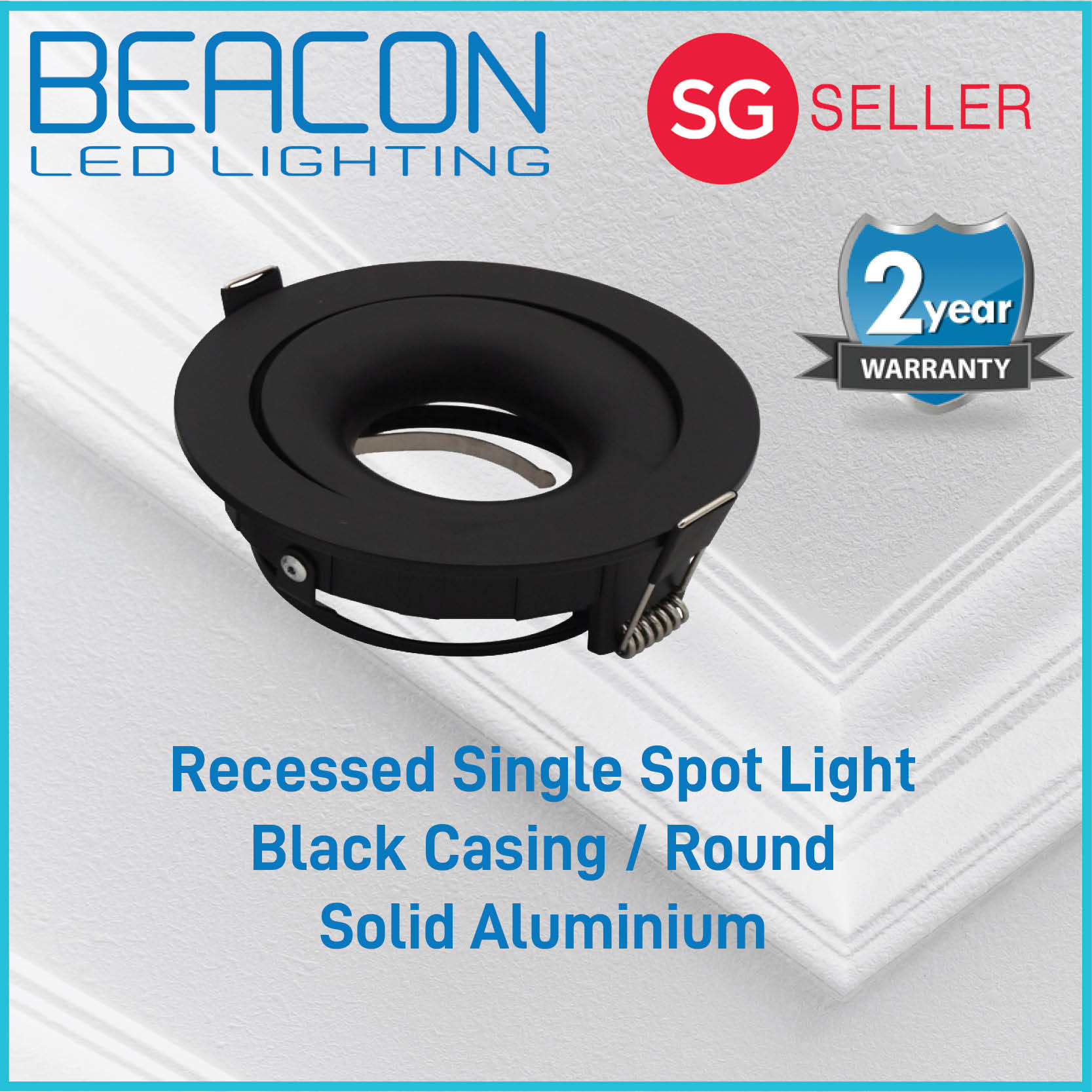 Beacon LED (center with slope) Single Head Recessed Spotlight ...