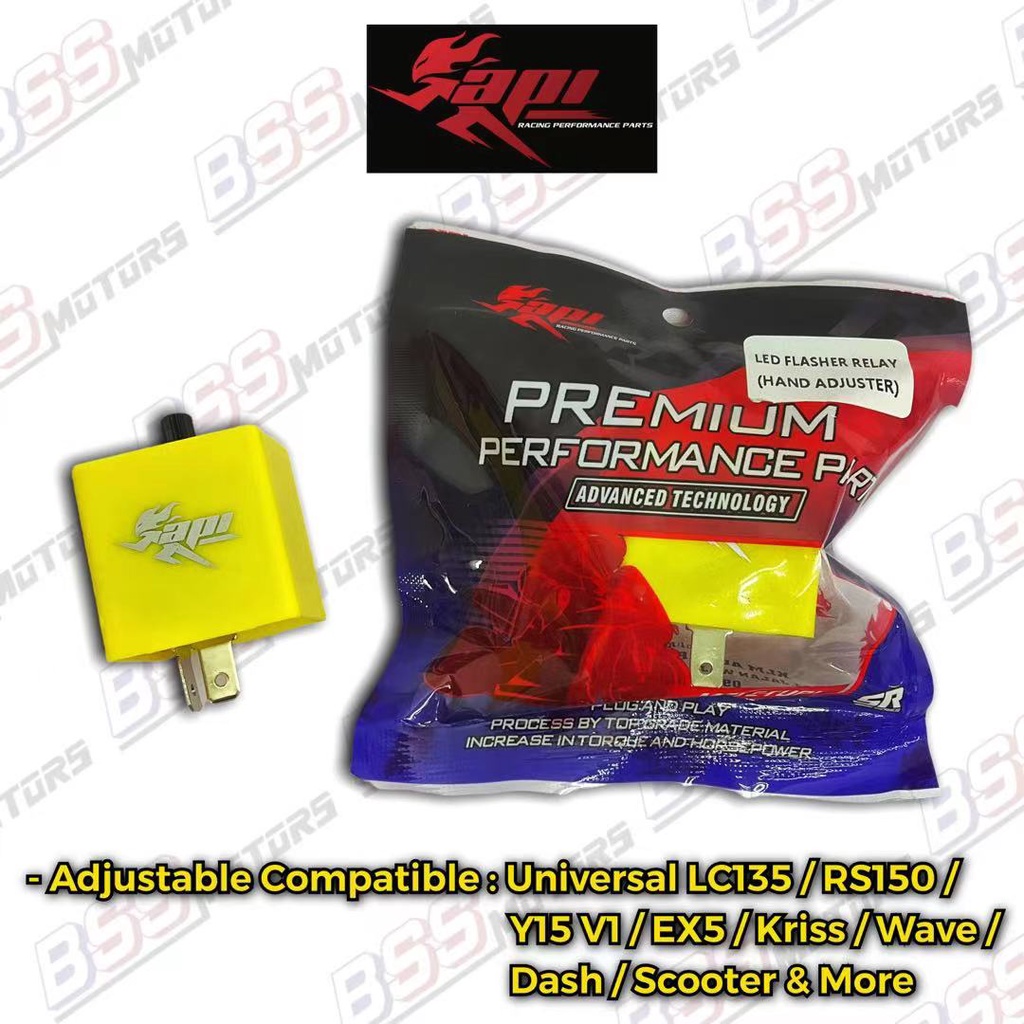 API LED Signal Condenser Flasher Relay Adjustable PNP Honda Yamaha Y15 ...