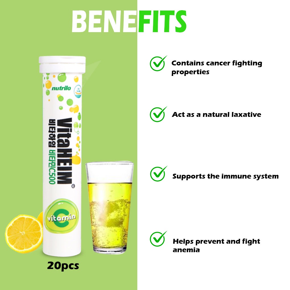 NUTRILO VITAHEIM soluble fizzy Premium water-soluble Vitamin 4 types ...