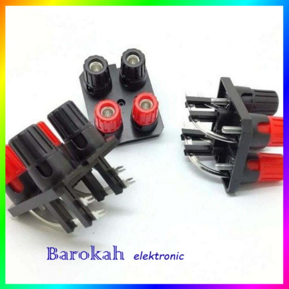 Terminal Speaker Bell Tapal kuda 4 pin Tapak Kuda Stereo | Lazada Indonesia