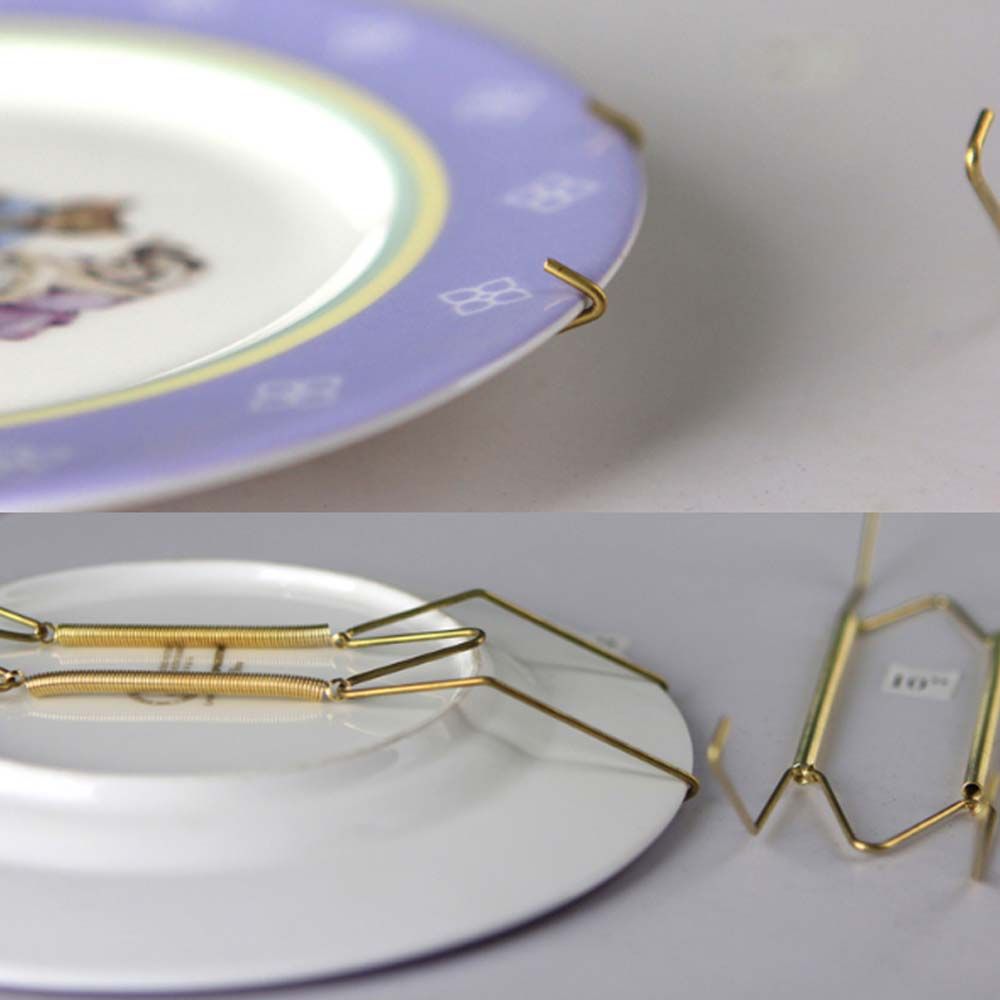 Metal 6/7/8/10/12/14/16 Inch Art Fixed Dish Home Decor Securing clip ...