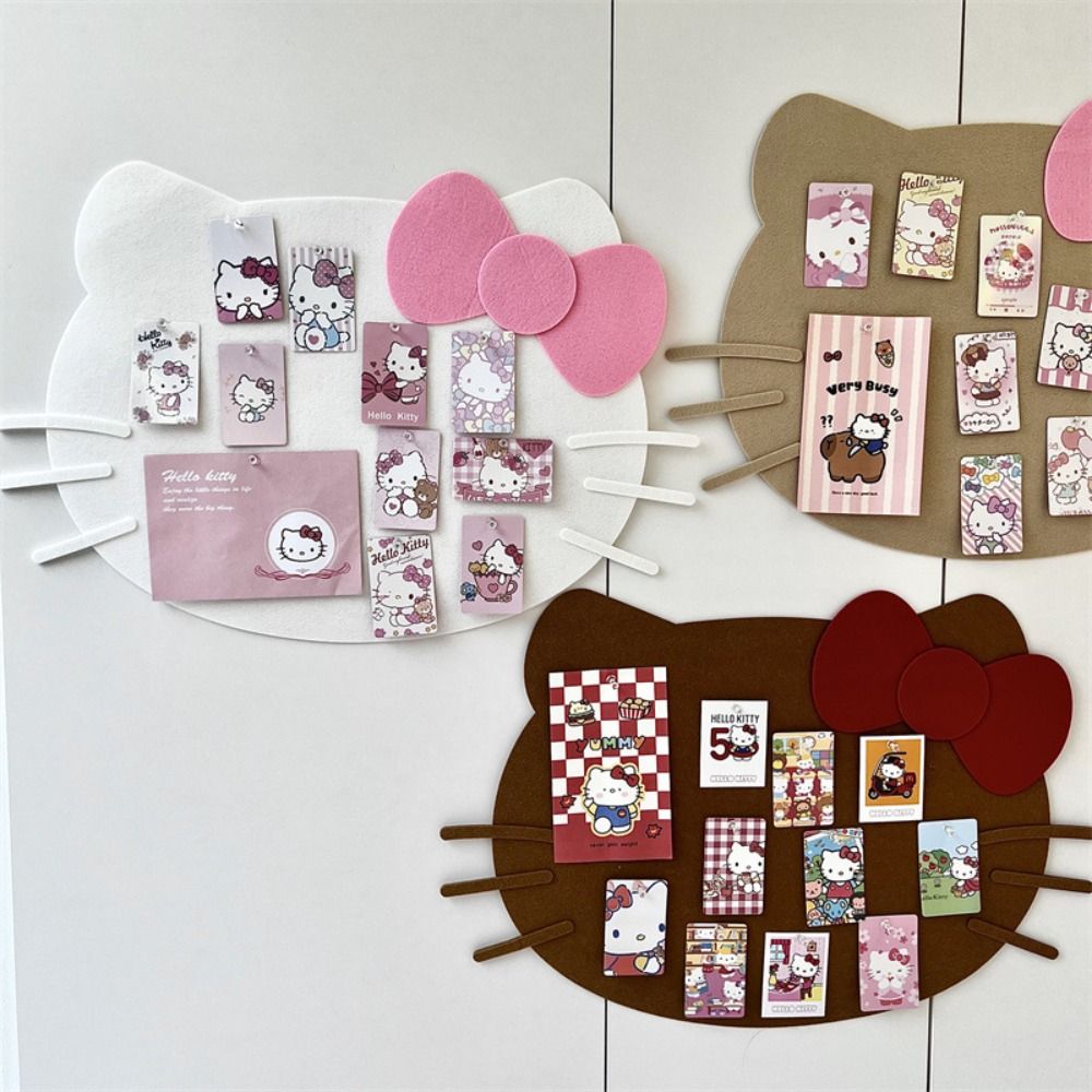 Creative 60x40cm Kitty Felt Board Pictures DIY Display Felt Photo Board ...