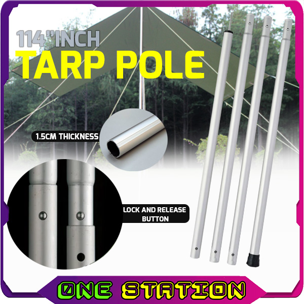 280CM Height Tarp Pole 6061 Aluminum steel/CAMPING TENT/TARP ALUMINIUM ...