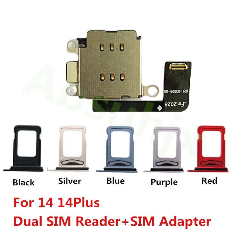 Absuhjx 5sets Dual Sim Card Reader Connector Flex Cable For iPhone XR ...