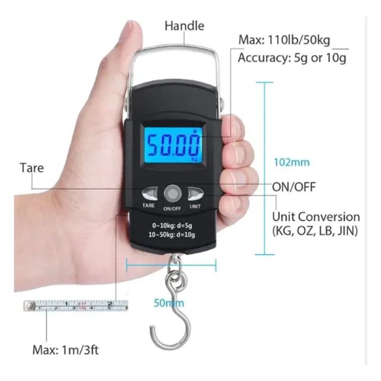 Compact Digital Weight Scale 50 Kg - Lightweight & Strong | MNK SHOP ...