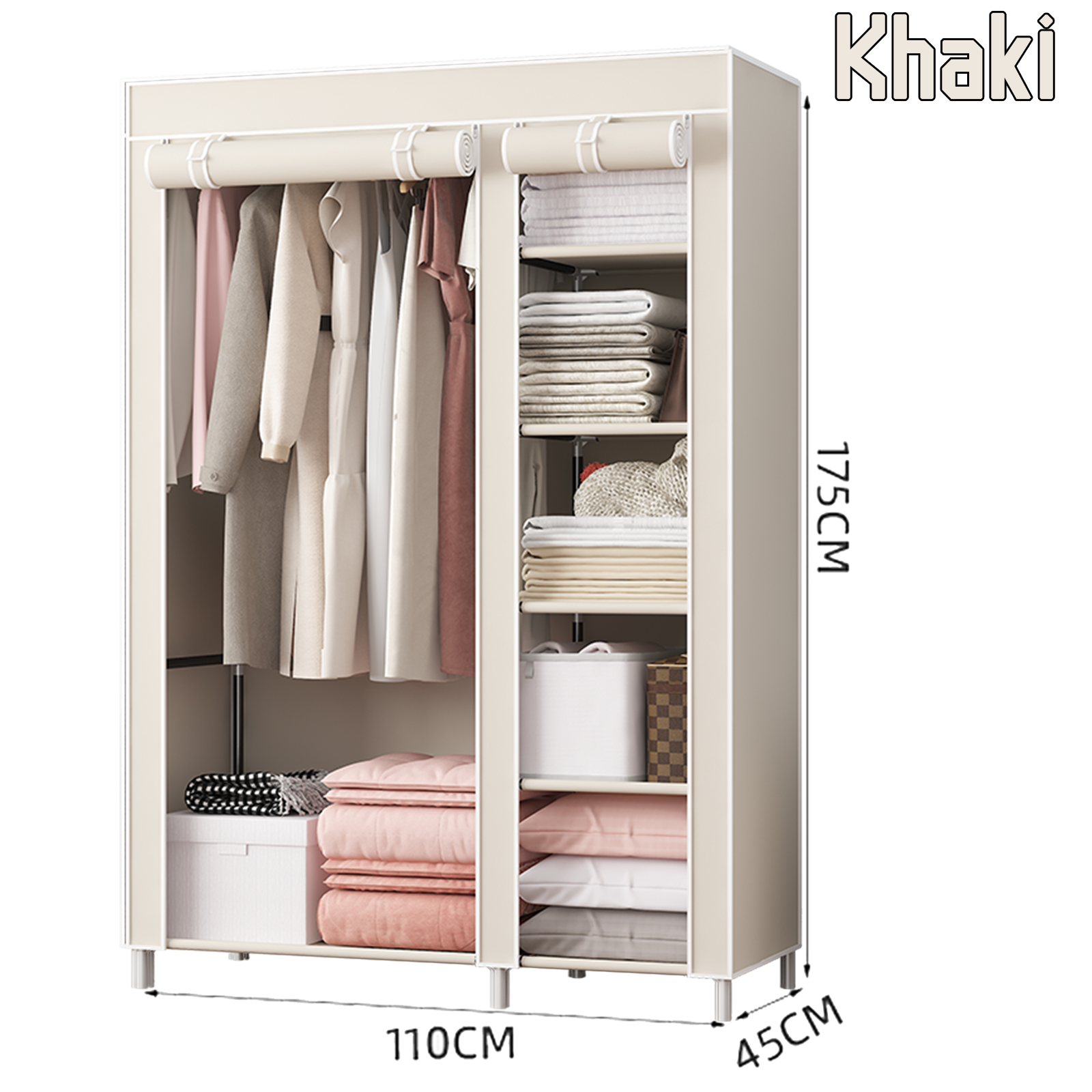 🔥【SG READY STOCK】🔥5Color Portable Simple Wardrobe Easy to Assemble ...
