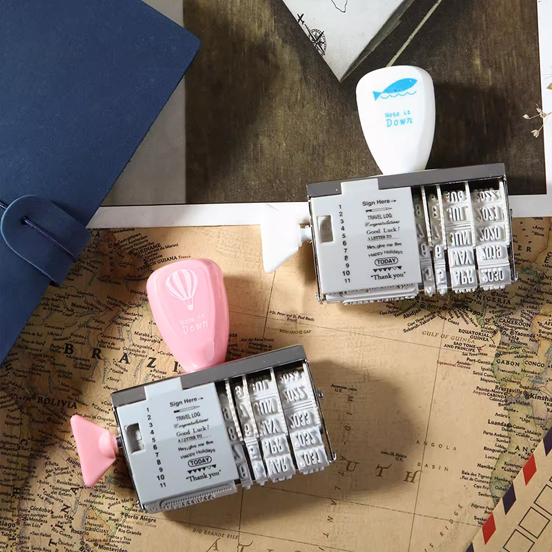 【Trick or Treat Alliance Mall】Pink Roller Date Rubber Stamp Runs From ...