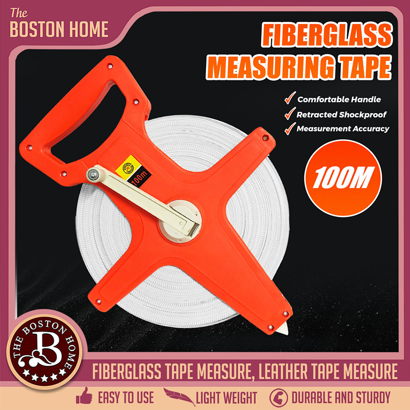 Boston Home 50M | 100M Tape Measure Fiber Glass High Quality Heavy Duty ...