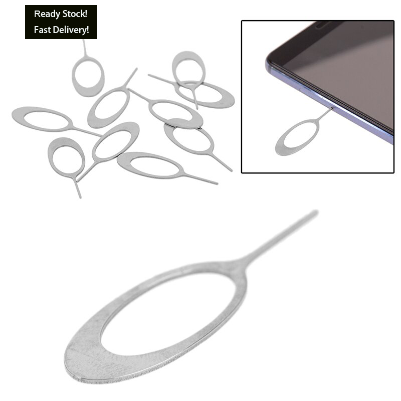 10pcs Sim Card Tray Removal Eject Pin Key Tool Stainless Steel Needle ...