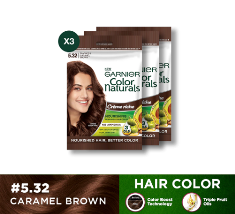 GARNIER Color Naturals 5.32 Caramel Brown - Long-lasting Hair Color ...