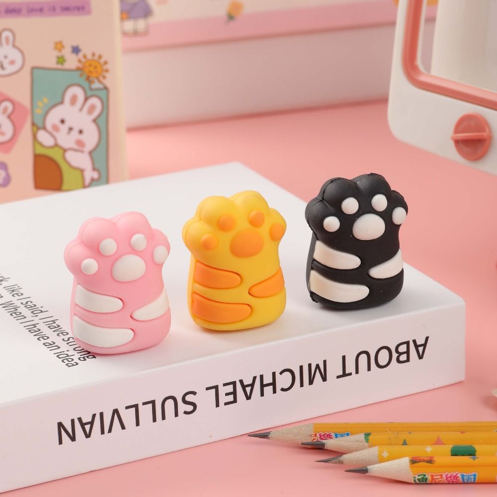 Cute Cat Paw Shaped Manual Pencil Sharpener Single Hole Drawing Pencil ...