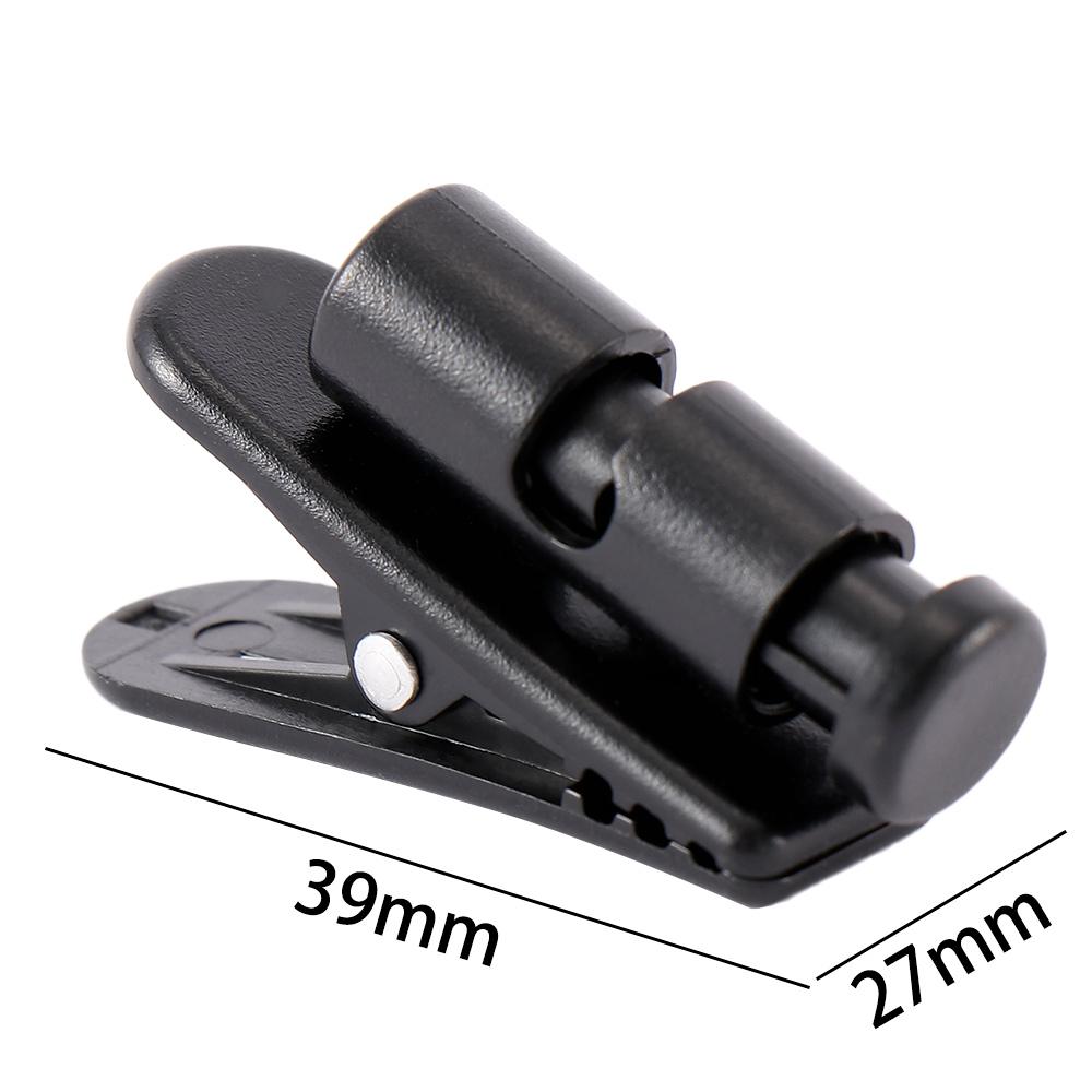 Black 1pc Universal Plastic Mount Lapel Collar Wire Holders Cord Clips ...