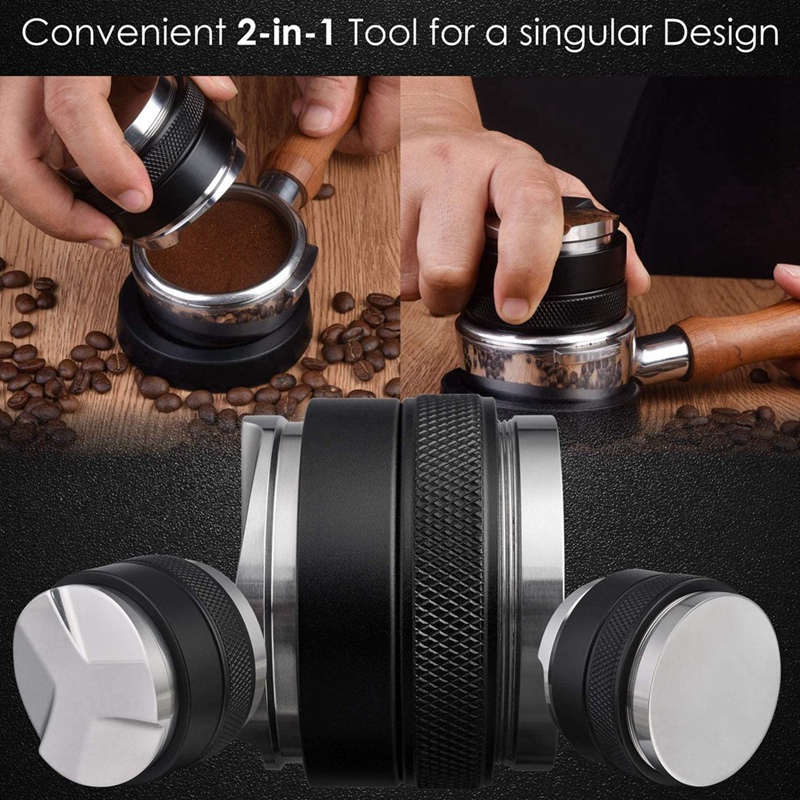 58mm Coffee Distributor & Tamper, Silicone Coffee Tamper mat, Espresso ...