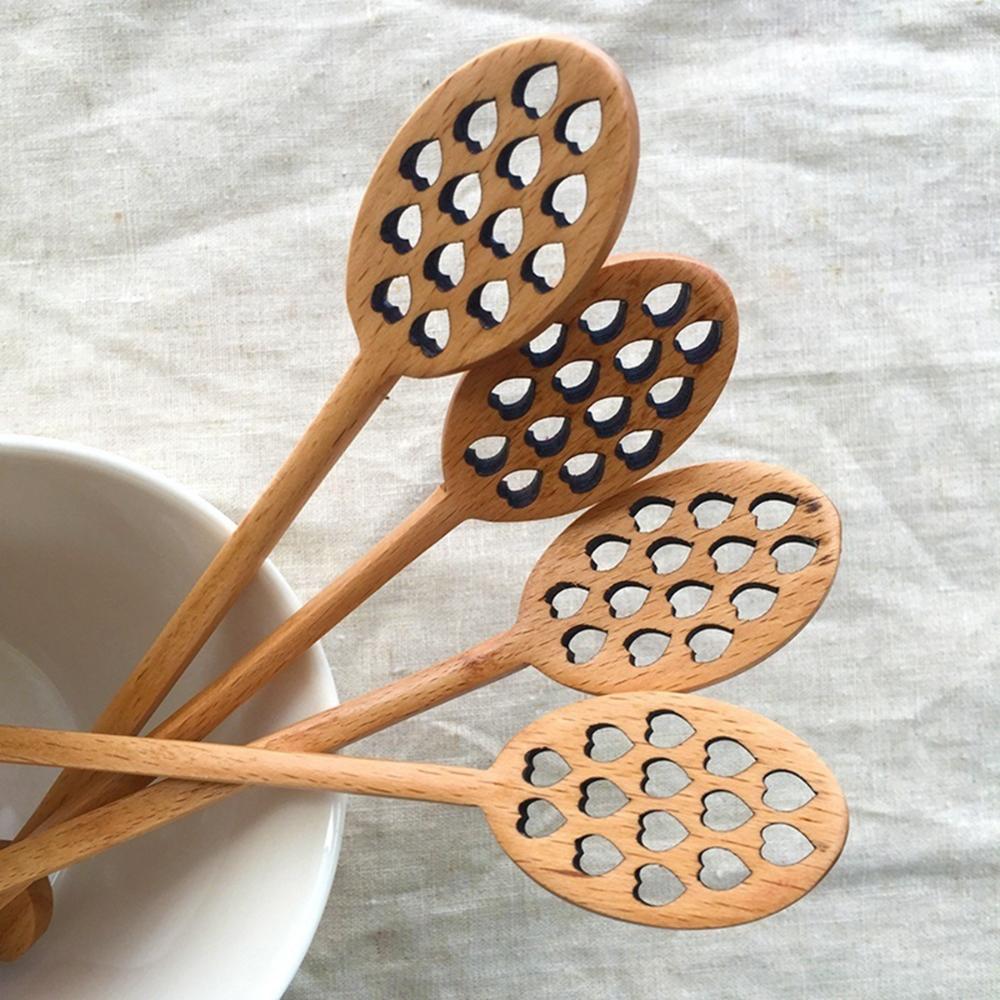 Cooking Baking Long Handle Drizzler Wooden Saver Mixing Stick Stirrer ...
