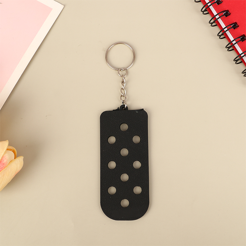 1pc Rubber Keychain with Holes DIY Key Chain for Clogs Charms Jeans ...