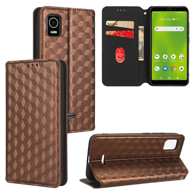 Cricket Debut Smart Magnetic Leather Card Slots Wallet Phone Case, Flip ...