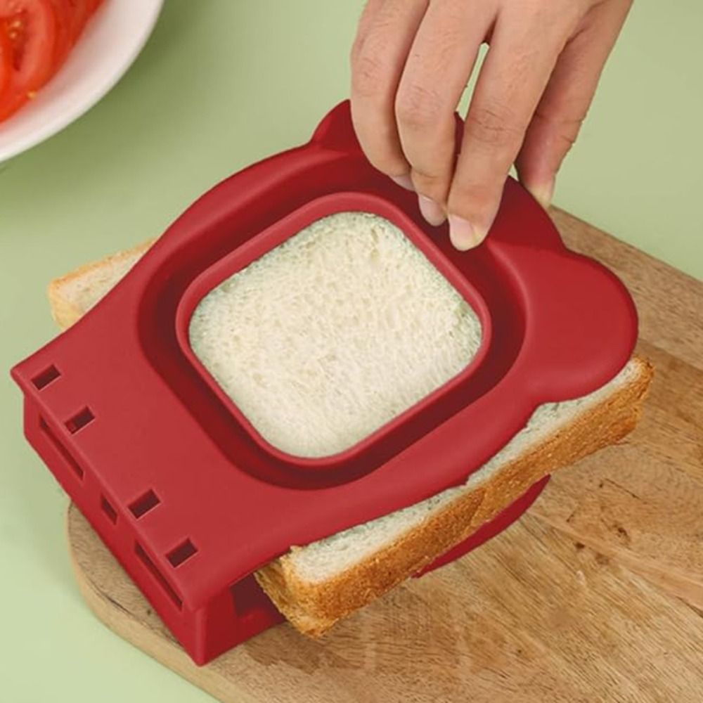 Cookie Cutters Bear Shape Square Sandwich Cutter Flip Design Manual ...