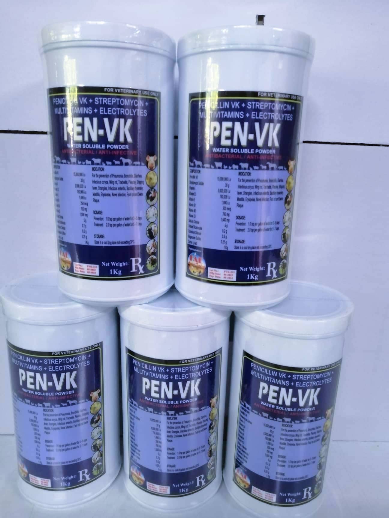 Pen VK Penicillin VK + streptomycin + Multivitamin + Electrolytes 1kg ...