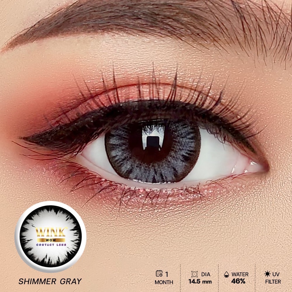 คอนแทคเลนส์(บิ๊กอาย) Shimmer Chestnut / Gray (Wink) ⭐️ลายฮิต ขายดีมาก ...