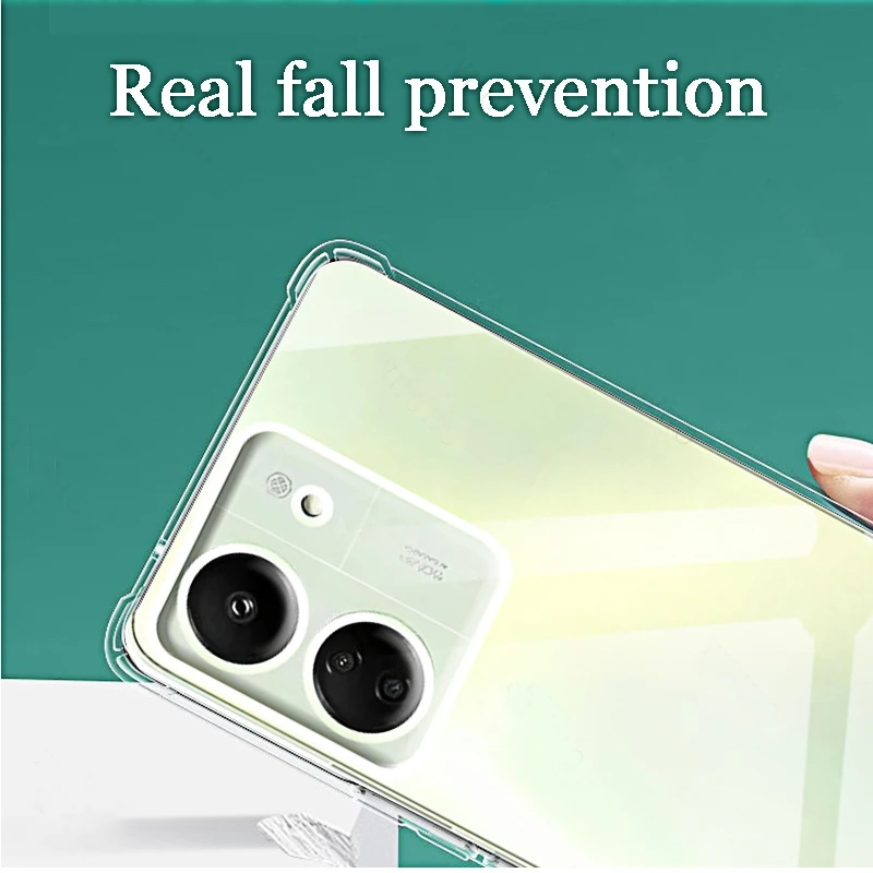 Transparent Phone Case for Redmi 13C 12c 10C 9C Clear Soft Silicone ...