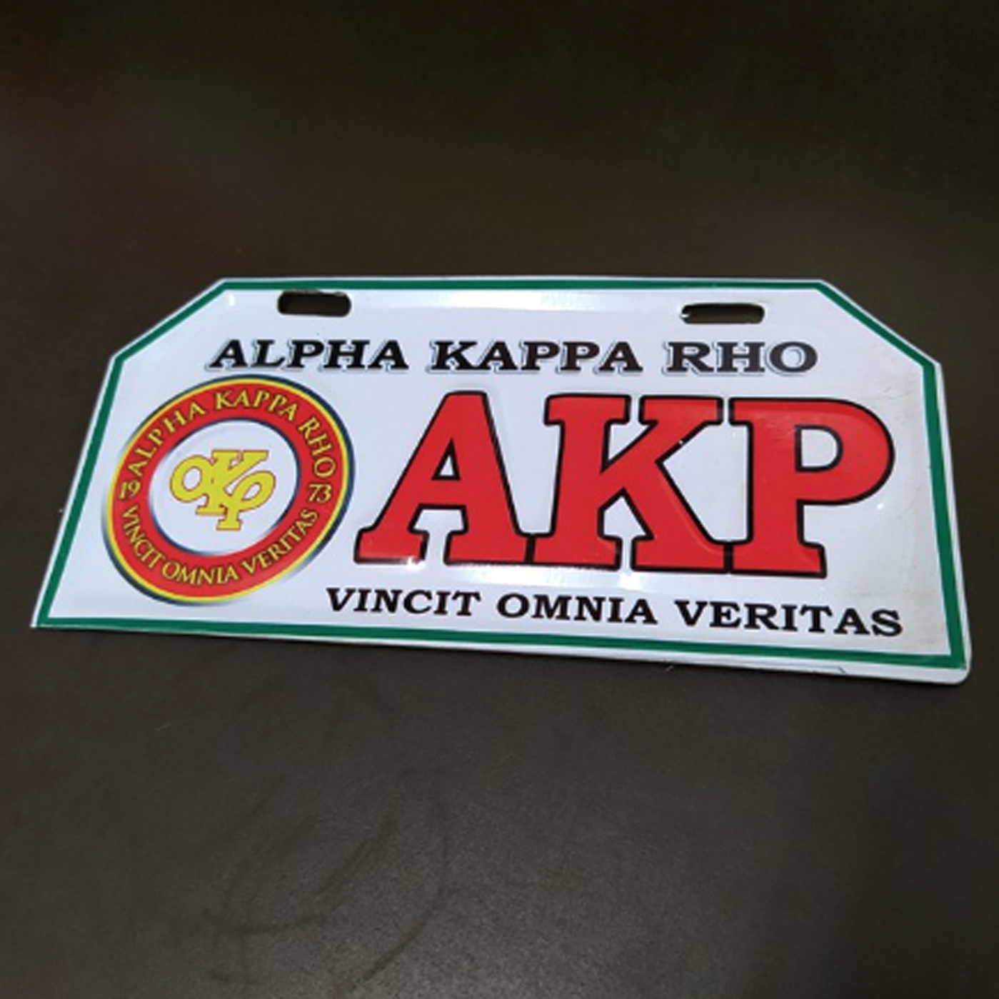 Alpha Kappa Rho AKP Akhro Skeptron Fraternity MC Motorcycle Plate ...