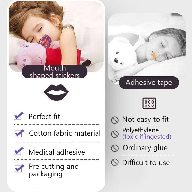 30PCS Correction Lip Nose Breathing Improving Patch For Children Adult Night Sleep Mouth ...