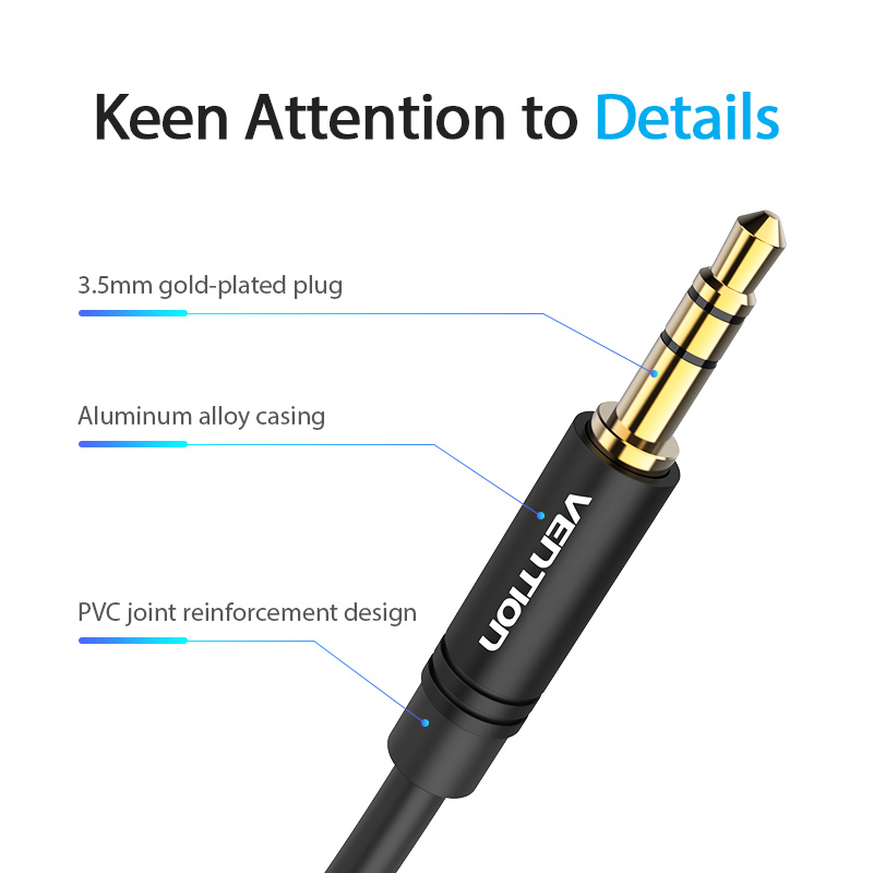 Vention Aux Cable 3.5mm Jack Audio 3.5mm สายaux Speaker Cable สาย aux ...