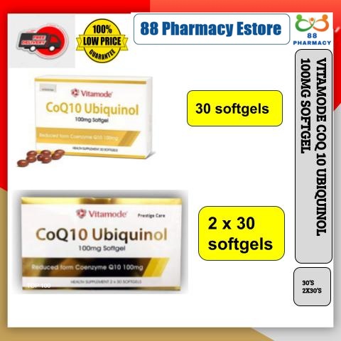 Vitamode CoQ10 Ubiquinol 100mg (30'S / 60'S) (BARCODE REMOVED) | Lazada