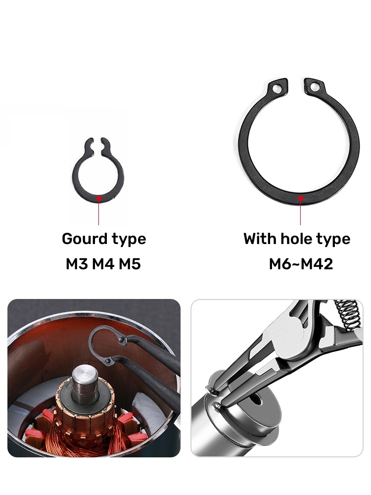 M3~m42 Black 65mn External Circlips C-Clip Retaining Shaft Snap Rings ...