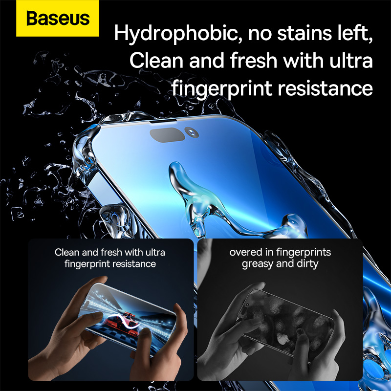 Baseus 2Pcs Screen Protector 0.3mm Tempered Glass Full Cover Film 2022 ...