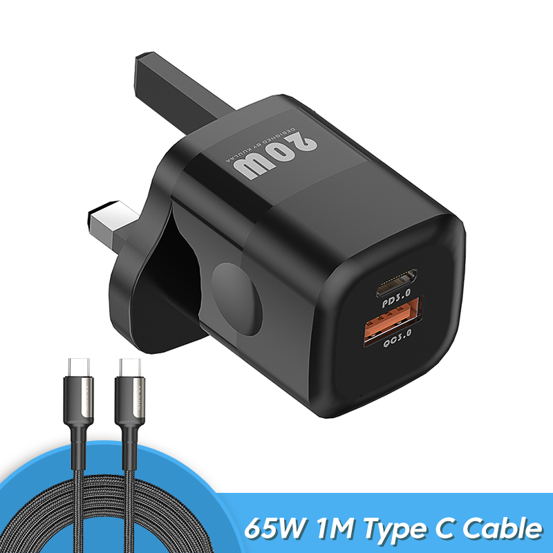 KUULAA 20W UK Charger PD3.0 Fast Charging Type C Wall Plug Charger Plug ...