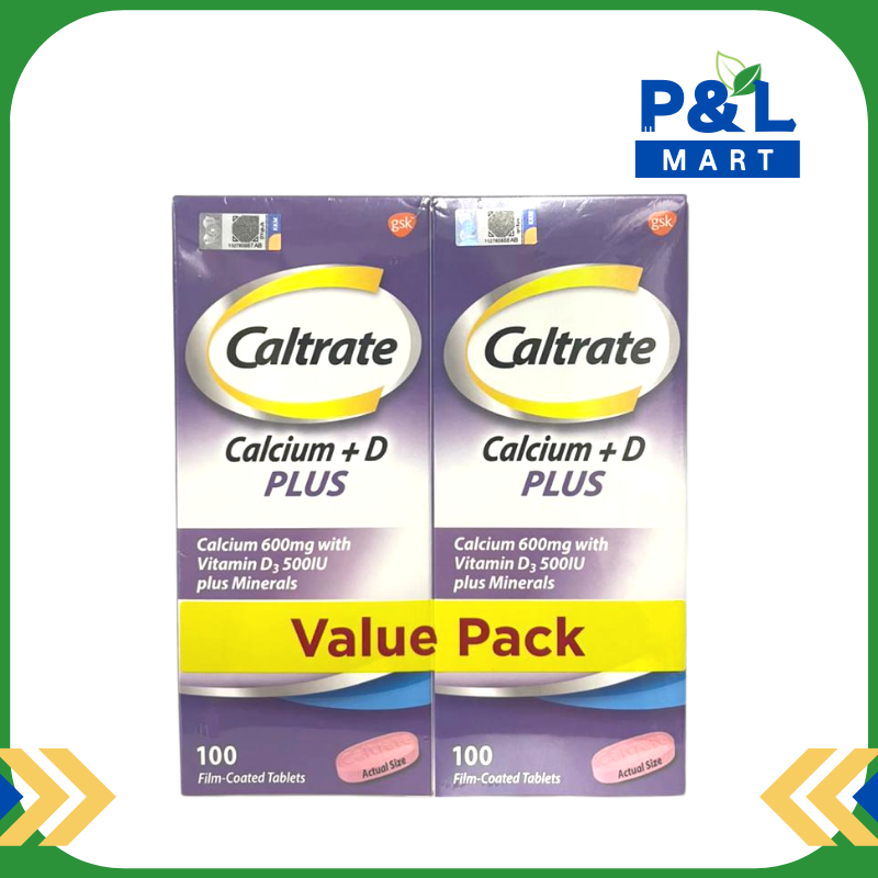 CALTRATE 600 PLUS Promo pack 100 Tablets x 2 bottle Exp:04/2024 ( New ...