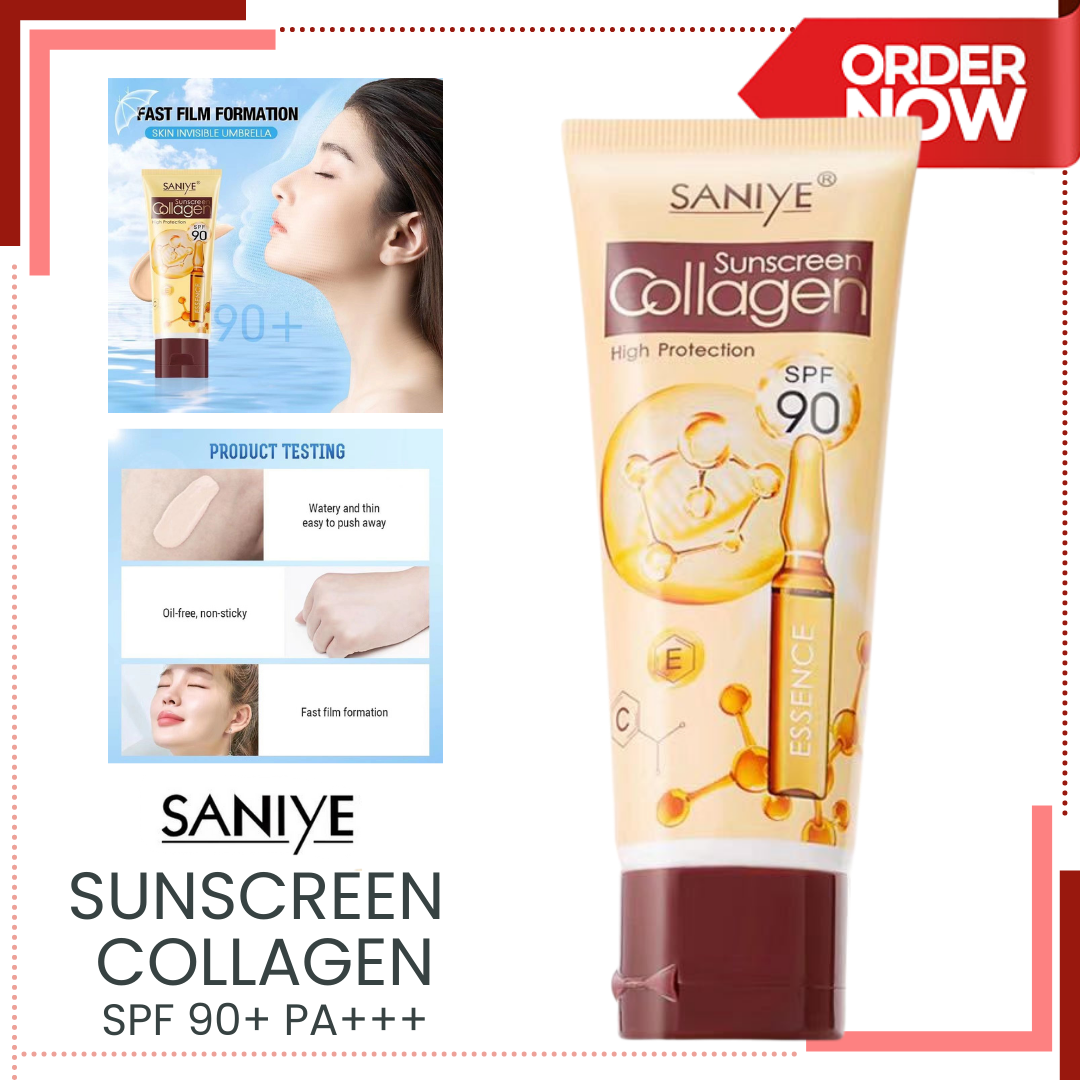 ON HAND SANIYE Sunscreen Collagen SPF90+ PA+++ Sunblock Face Cream ...