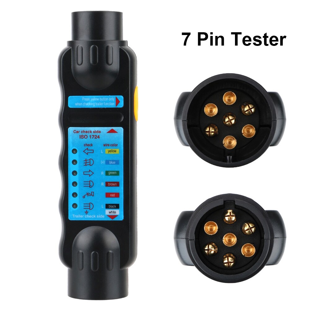 12v 7 Pin Car Towing Tester Trailer Plug Socket Diagnostic Tools ...