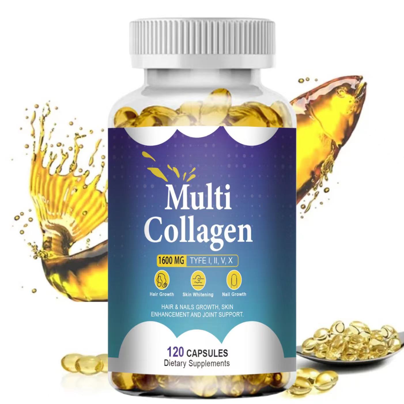 Multi Collagen Caps Glutathione, Collagen I, II, III, V, X, Whitening ...