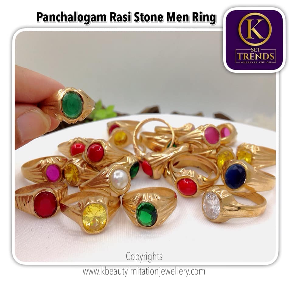 (Rasi Ring)Green Stone Rasi Kal For Men | Lazada