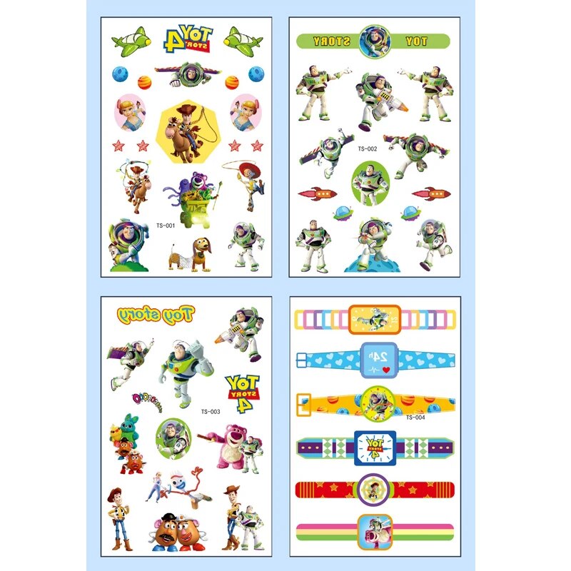 4Pcs/set Tattoo stickers Disney Stitch Princess Sofia Unicorn Frozen ...