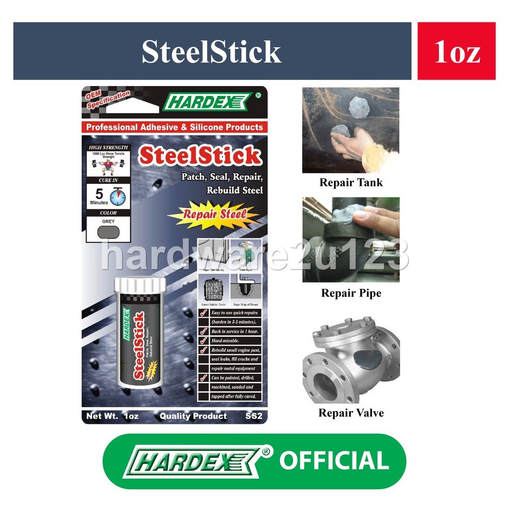 HARDEX Aquastick Steel Underwater / Steelstick Reinforced Epoxy ...